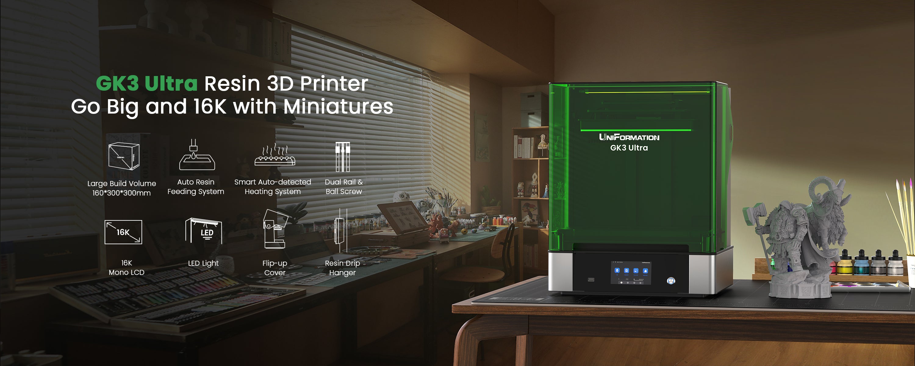 UniFormation GKtwo 8K Resin 3D Printer 10.3'' LCD Photocuring Printer – UniFormation 3D Printer