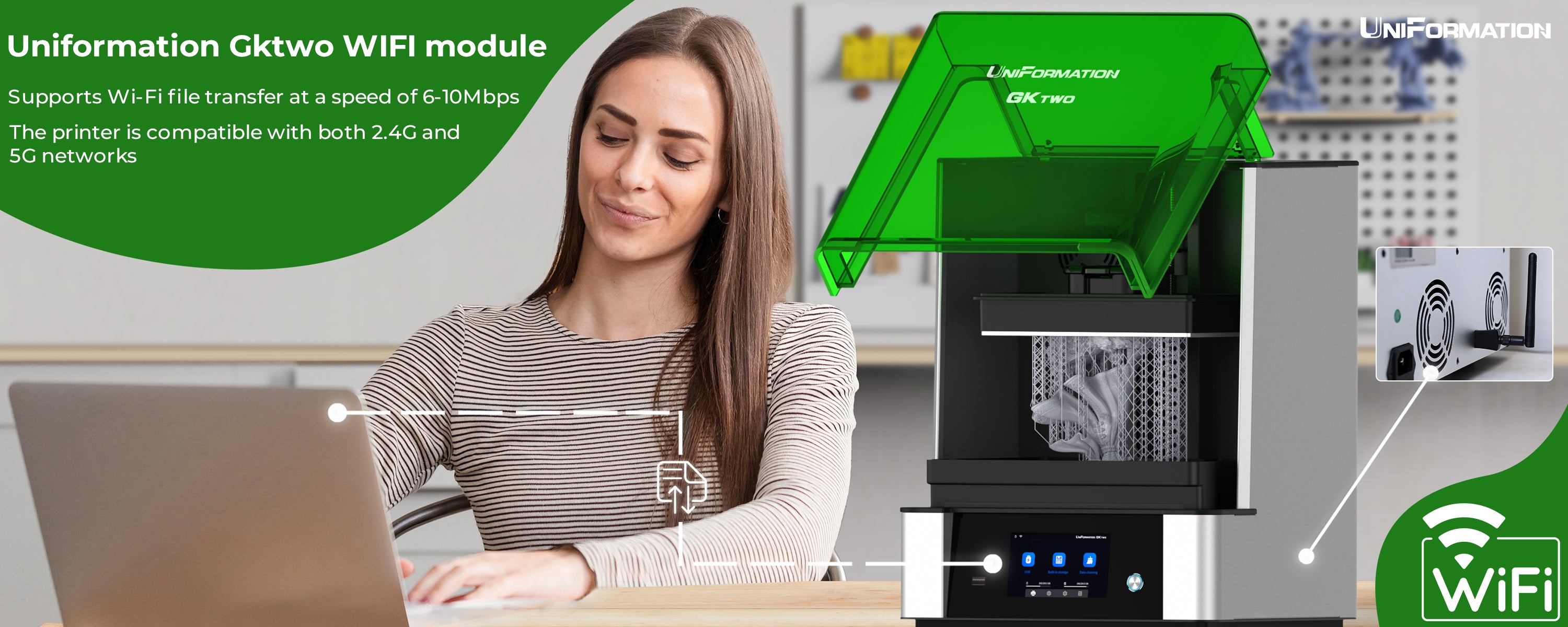 UniFormation GKtwo 8K Resin 3D Printer 10.3'' LCD Photocuring Printer ...