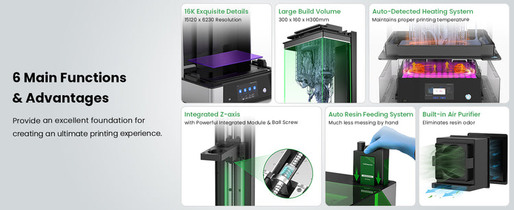 UniFormation GK3 ULTRA 16k SLA Resin Printer with HUGE 13.5" screen an