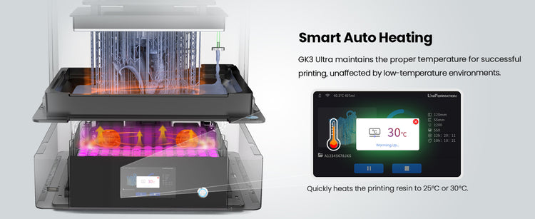 UniFormation GK3 ULTRA 16k SLA Resin Printer with HUGE 13.5" screen an